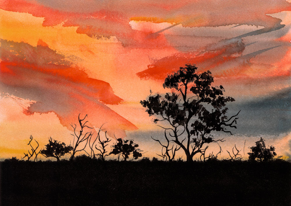 1. Open Edition Giclee Print – Outback Watercolours